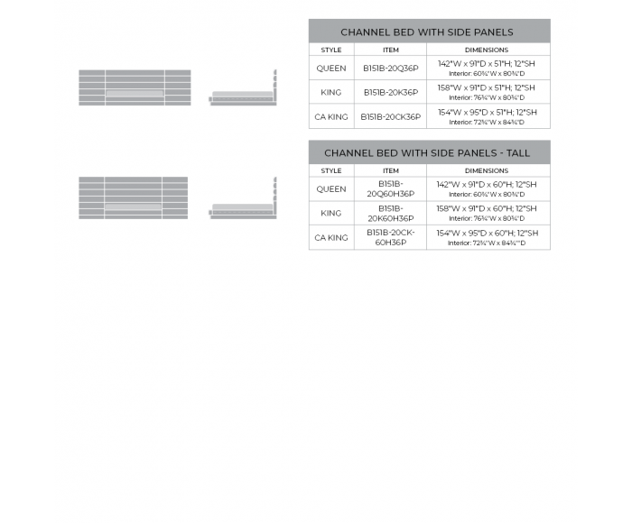 Channel Bed - Side Panels