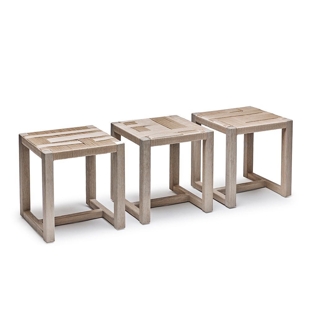 Venice Square Stools - Champagne