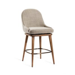 Harper Swivel Counter Stool - Flax